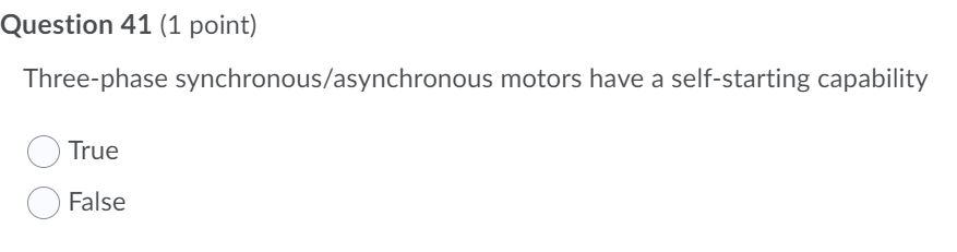 Solved Question 41 (1 point) Three-phase | Chegg.com