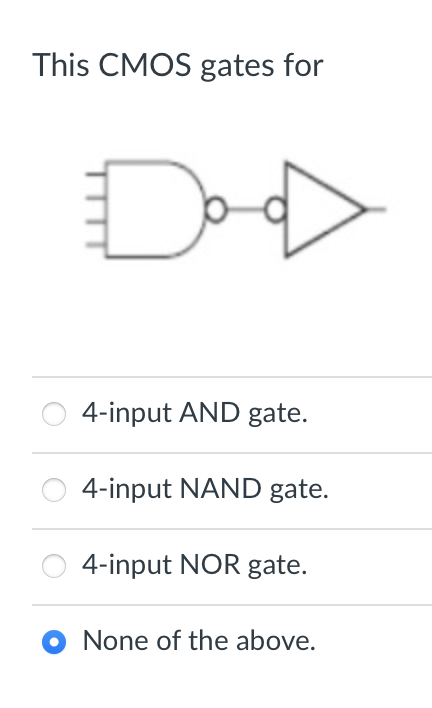 Solved This CMOS gates for Dod 4-input AND gate. 4-input | Chegg.com