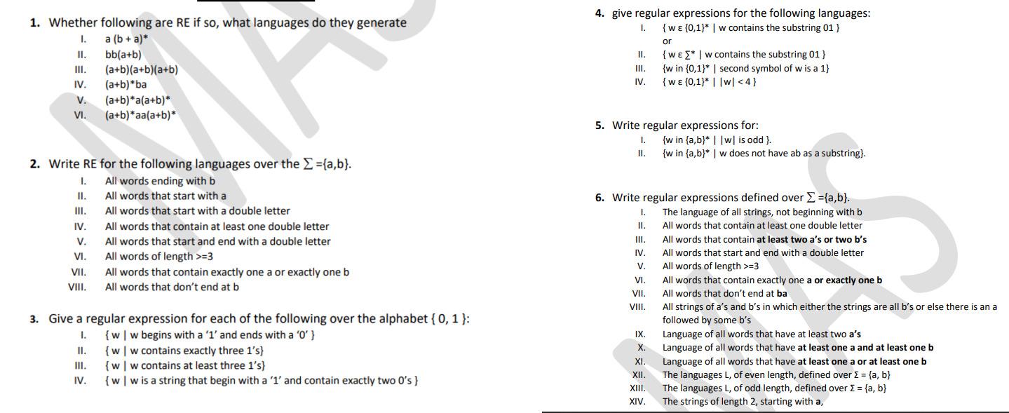 Solved solve these question of theory of automata here RE | Chegg.com