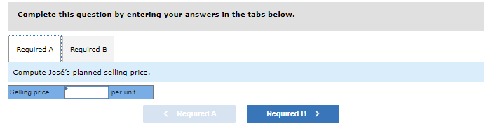 Solved QS 23-17 (Algo) Pricing using total cost LO P6 José | Chegg.com