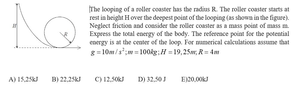 Solved to The looping of a roller coaster has the radius R. | Chegg.com