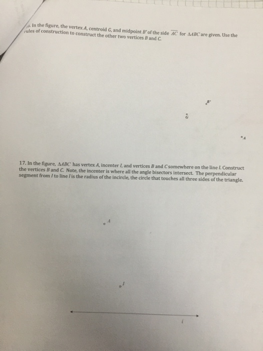 Solved In the figure, the vertex A, centroid G, and midpoint | Chegg.com