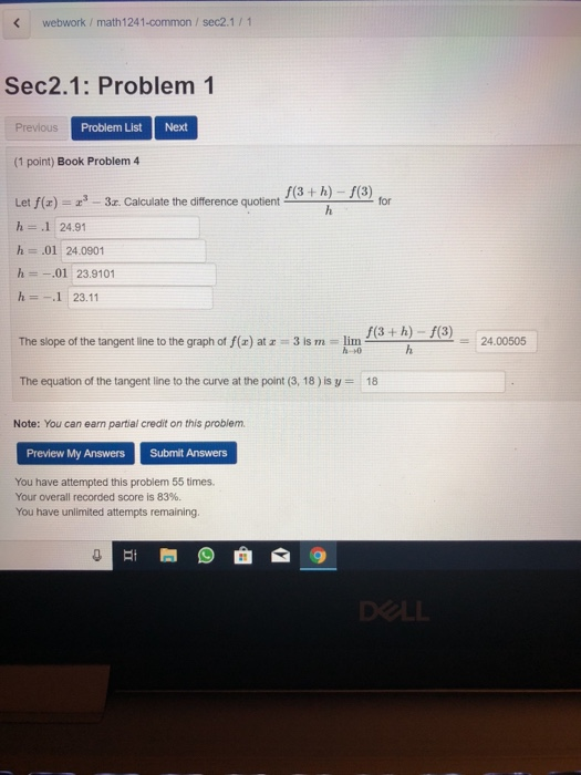 Solved webwork/math1241-common sec2.1/1 Sec2.1: Problem 1 | Chegg.com