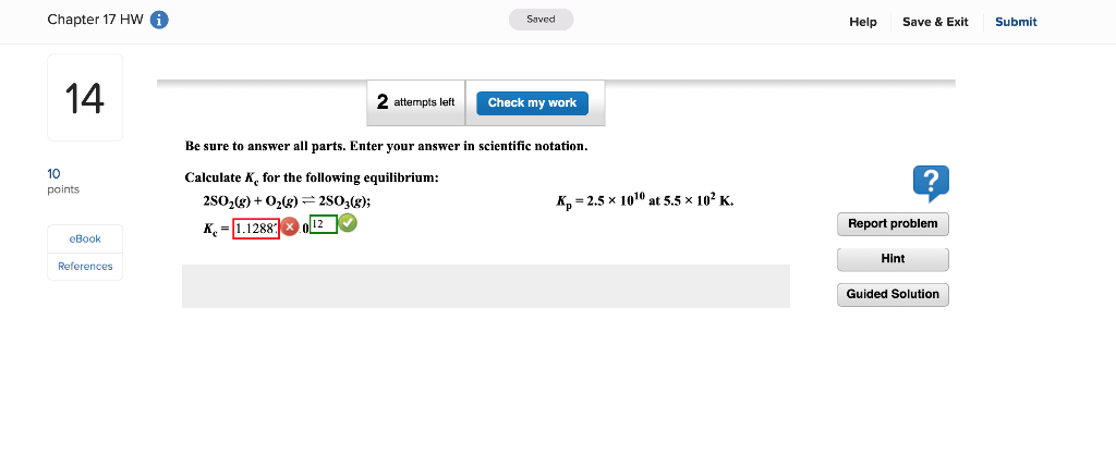 Solved Chapter 17 HW G Saved Help Save & Exit Submit 14 2 | Chegg.com