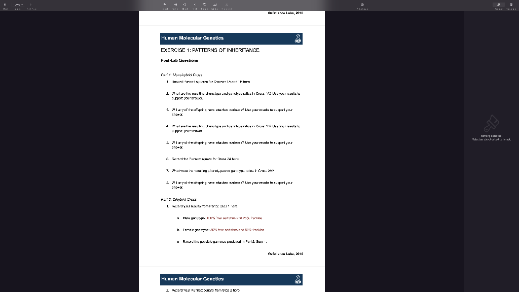 Human Molecular Genetics EXERCISE 1: PATTERNS OF | Chegg.com