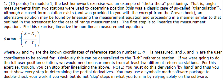 Solved 1. (10 points) In module 1 , the last homework | Chegg.com