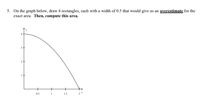 Solved 5. On the graph below, draw 4 rectangles, each with a | Chegg.com