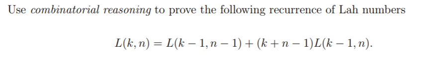 Solved Use combinatorial reasoning to prove the following | Chegg.com