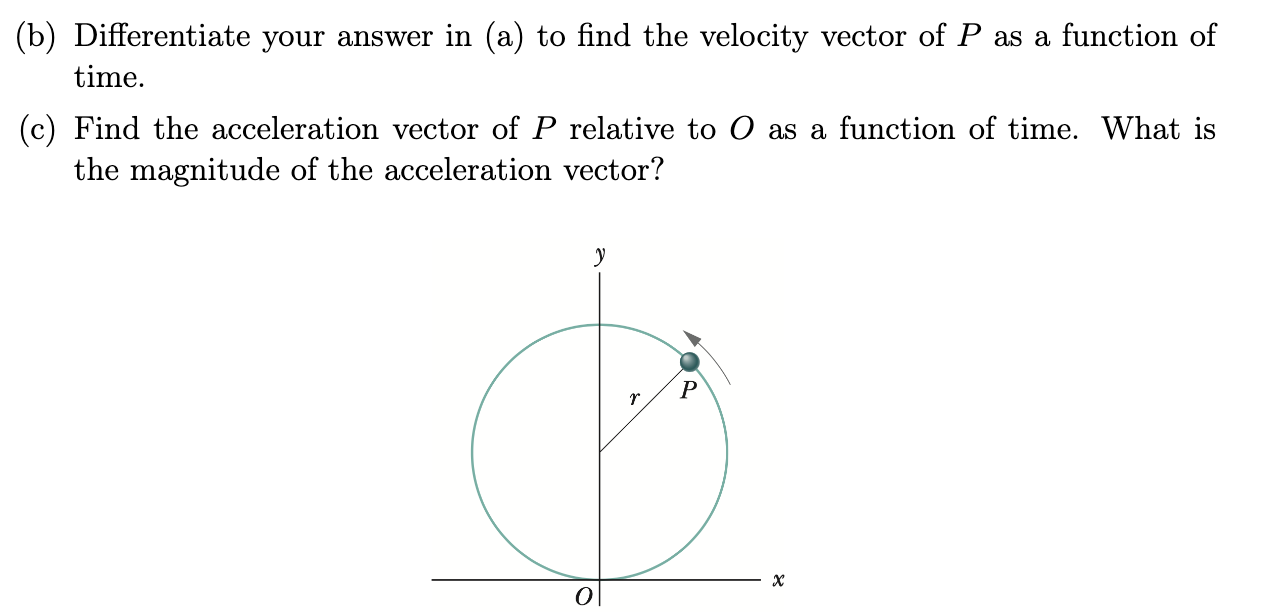 Solved Problem 4: A particle P travels with constant speed | Chegg.com