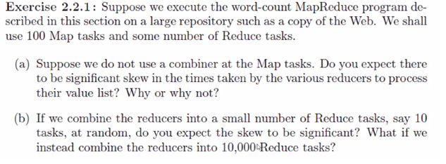 Solved Exercise 2.2.1: Suppose we execute the word-count | Chegg.com