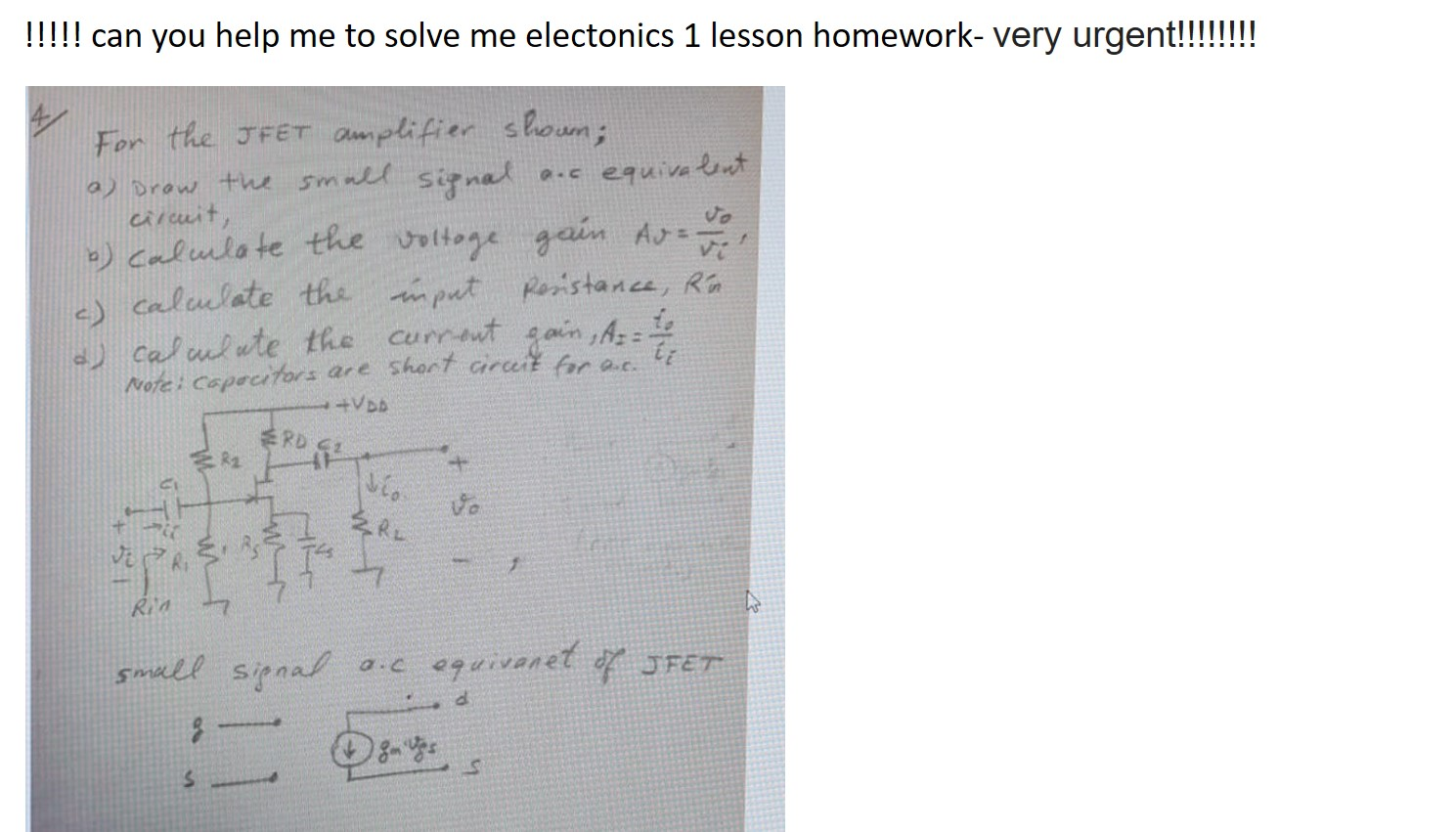 Solved !!!!! can you help me to solve me electonics 1 lesson | Chegg.com