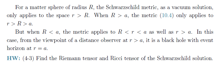 10 1 Static Spherically Symmetric Solution For A