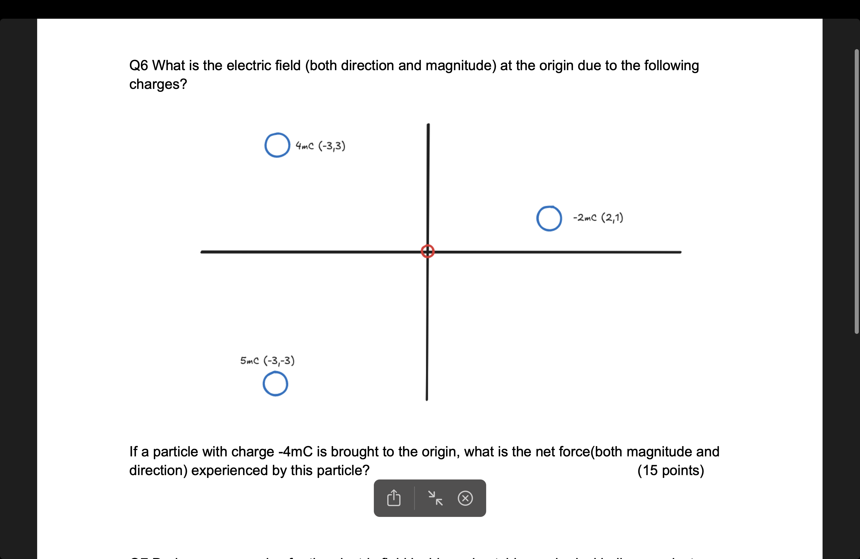 Solved Q6 ﻿What is the electric field (both direction and | Chegg.com