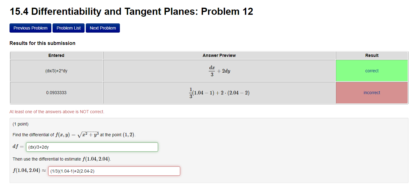 Solved 15.4 Differentiability and Tangent Planes: Problem 12 | Chegg.com