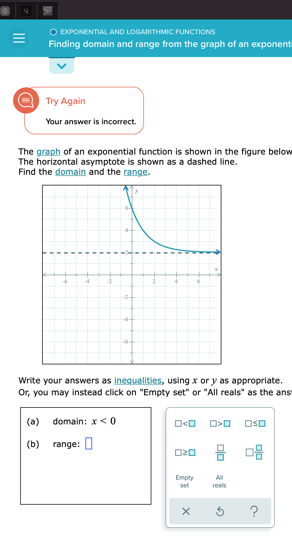 Solved G = O EXPONENTIAL AND LOGARITHMIC FUNCTIONS Finding | Chegg.com