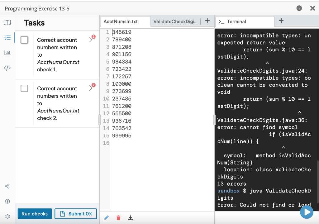 Solved Programming Exercise 13-6 Programming Exercise | Chegg.com