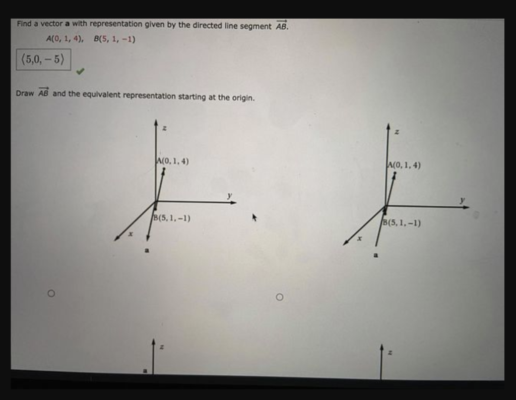Solved Find a vector a with representation given by the | Chegg.com
