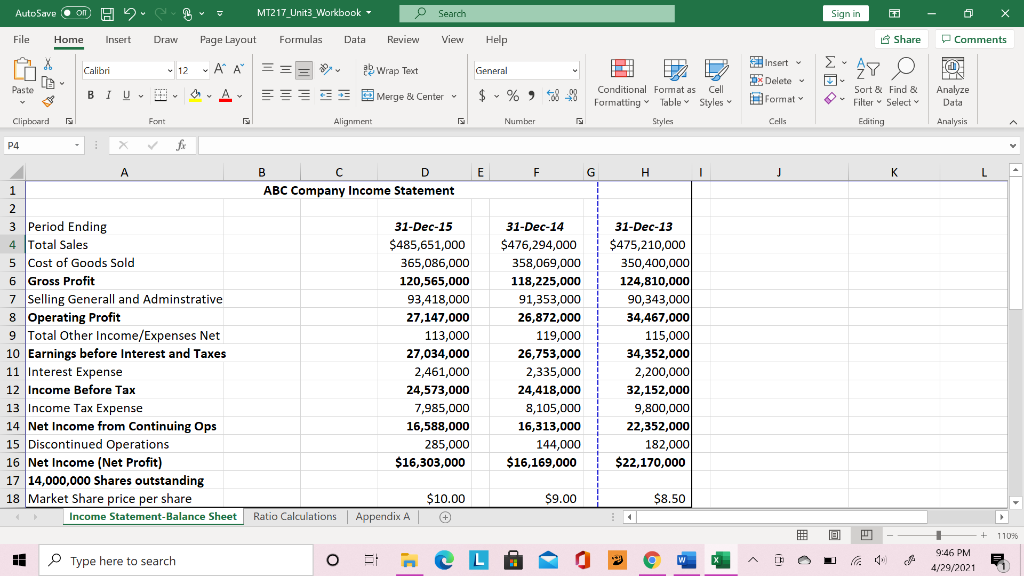AutoSave Oom A MT217_Unit3_Workbook Search Sign in Ga | Chegg.com