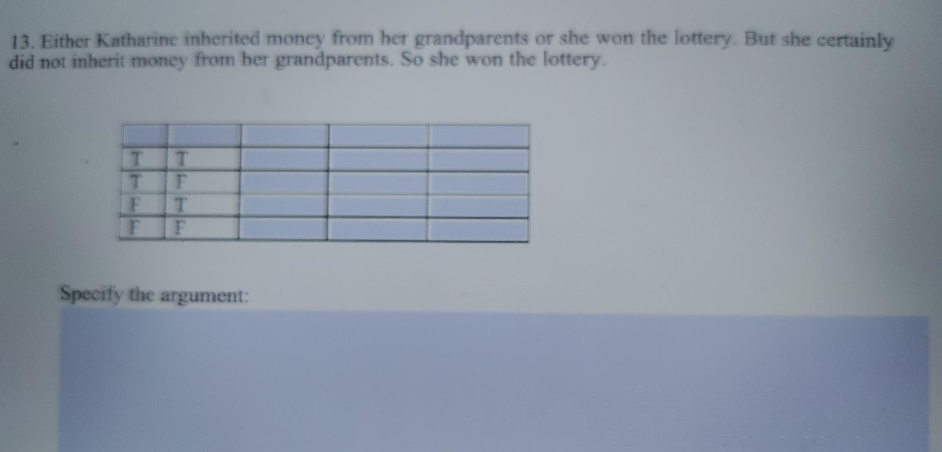 Either Katharine inherited money from her | Chegg.com