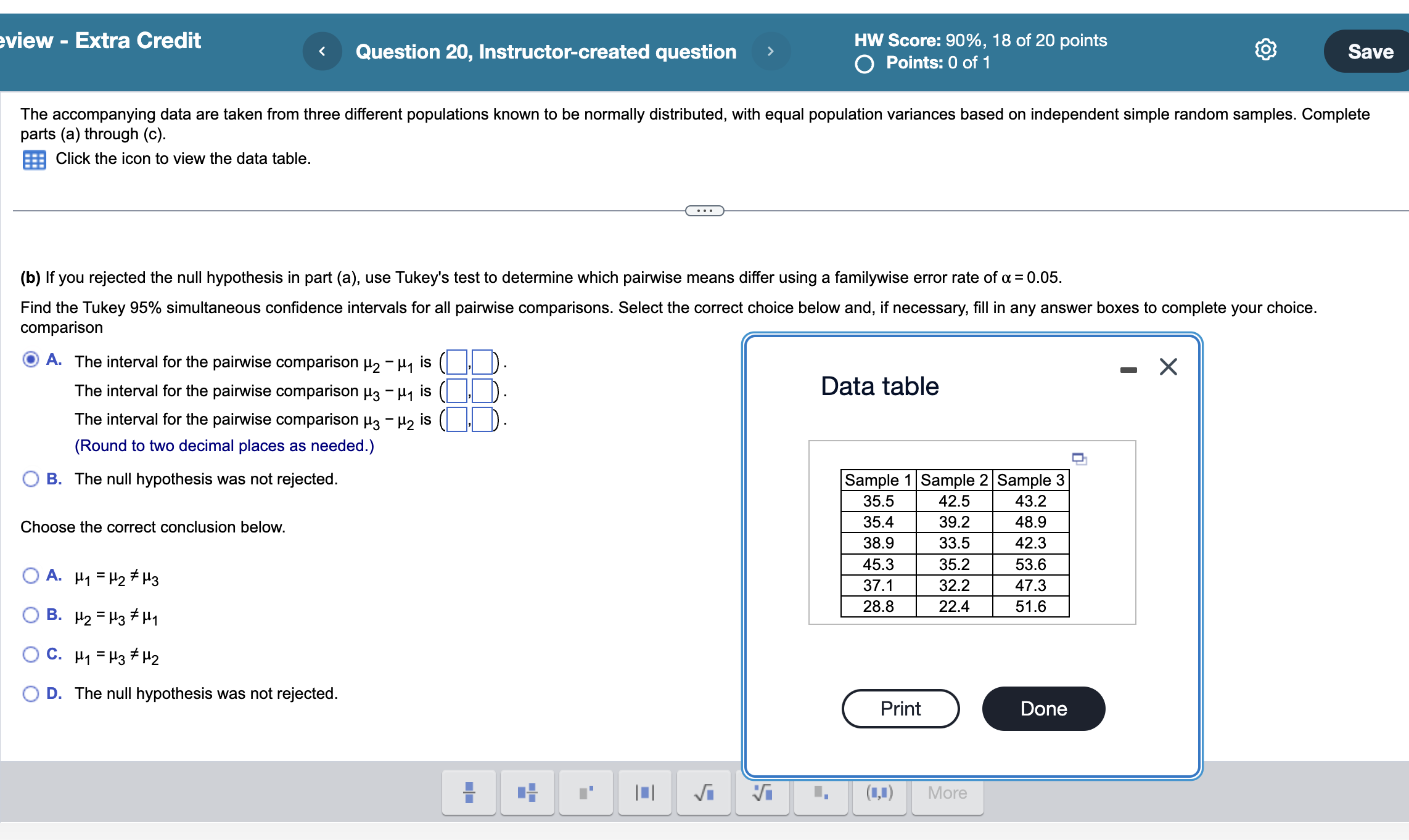 Solved The accompanying data are taken from three different | Chegg.com