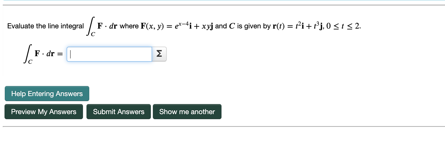 Solved Evaluate the line integral ∫CF⋅dr where | Chegg.com