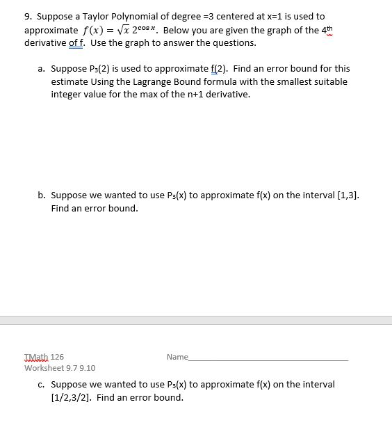 Solved 1. Consider the function f(x) = sin(x). Suppose we | Chegg.com