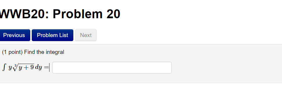 Solved WWB20: Problem 19 Previous Problem List Next (1 | Chegg.com