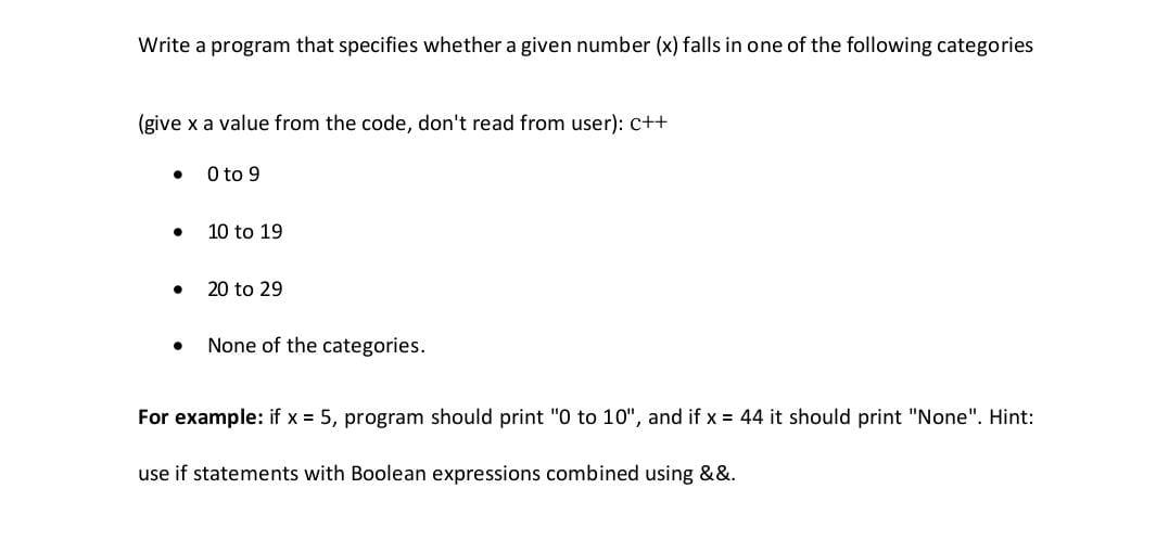 Solved Write a program that specifies whether a given number | Chegg.com