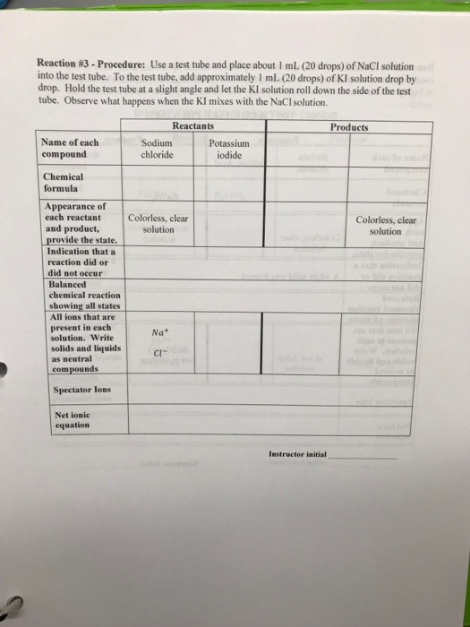 Date Section Instructor's signature_ Name Partner | Chegg.com