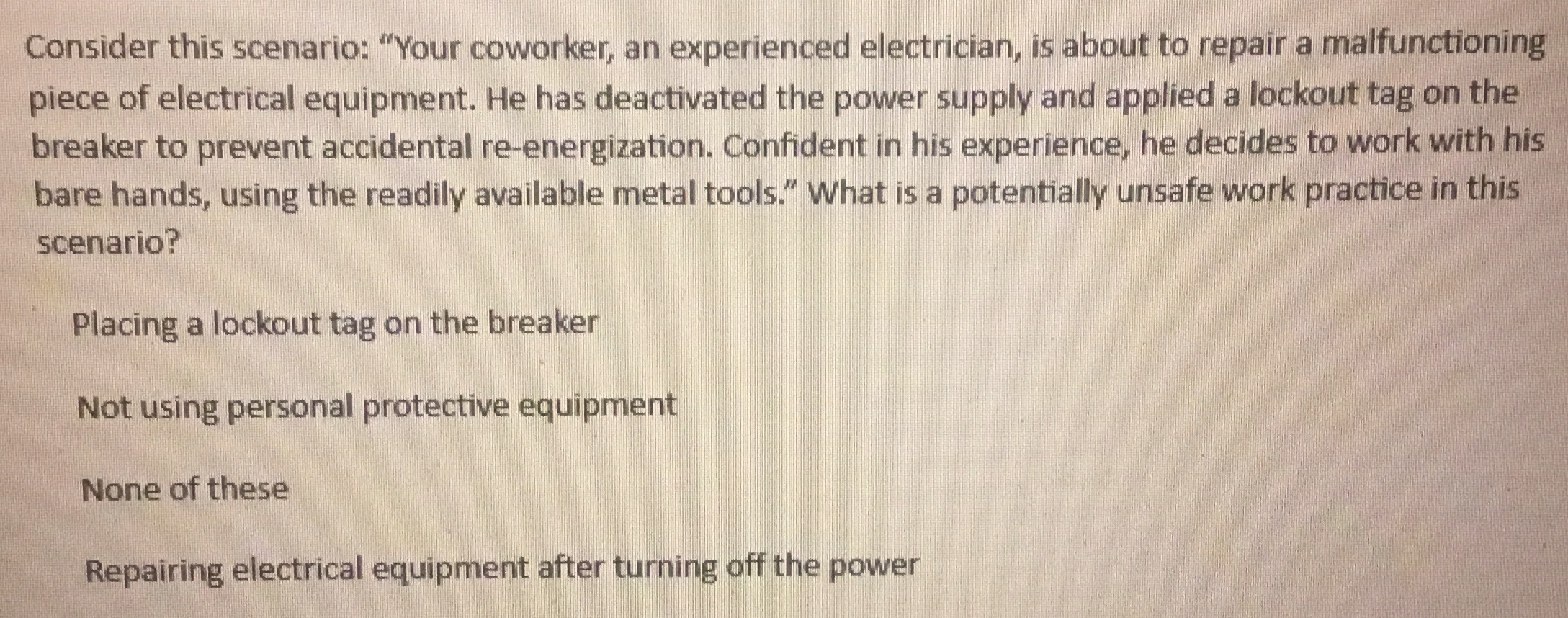 High Quality SOLUTION Consider this scenario: "Your coworker, an ...