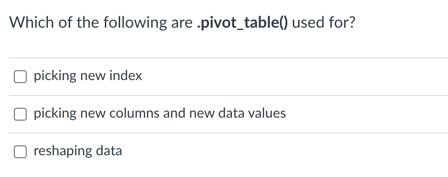 Solved Which of the following is used to load csv file into | Chegg.com