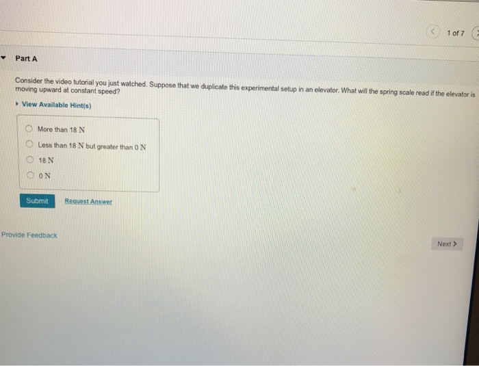 Solved 1 of 7 Part A Consider the video futorial you just | Chegg.com
