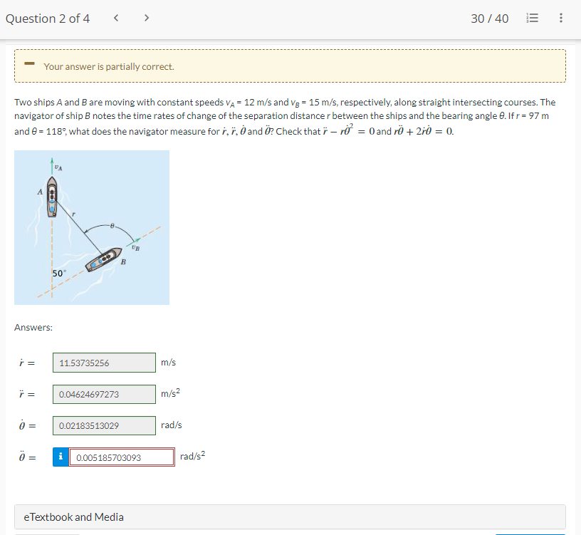 Solved Two ships A and B are moving with constant speeds | Chegg.com