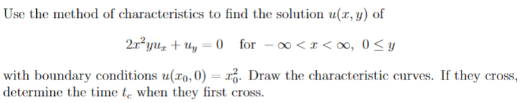 Solved Use the method of characteristics to find the | Chegg.com