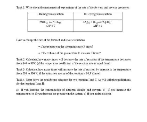 Solved Task 1. Write down the mathematical expressions of | Chegg.com