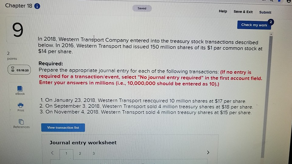 Solved Chapter 18 6 Saved Help Save & Exit Submit 2 9 Check | Chegg.com