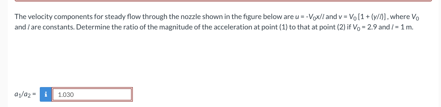 Solved The velocity components for steady flow through the | Chegg.com