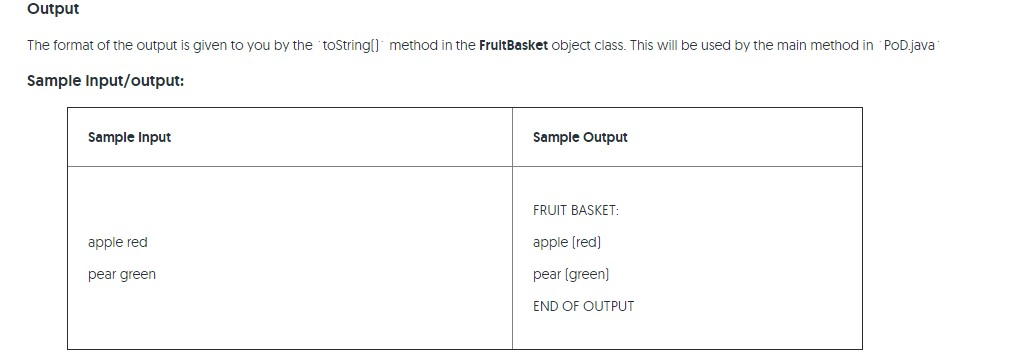 Solved Instructions Today you will be given a Frult class. | Chegg.com