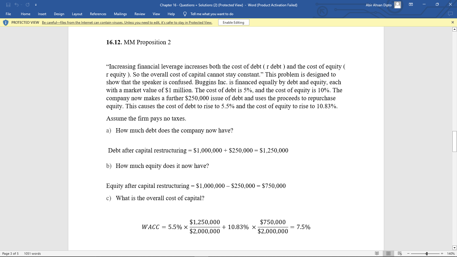 Solved "Increasing financial leverage increases both the | Chegg.com