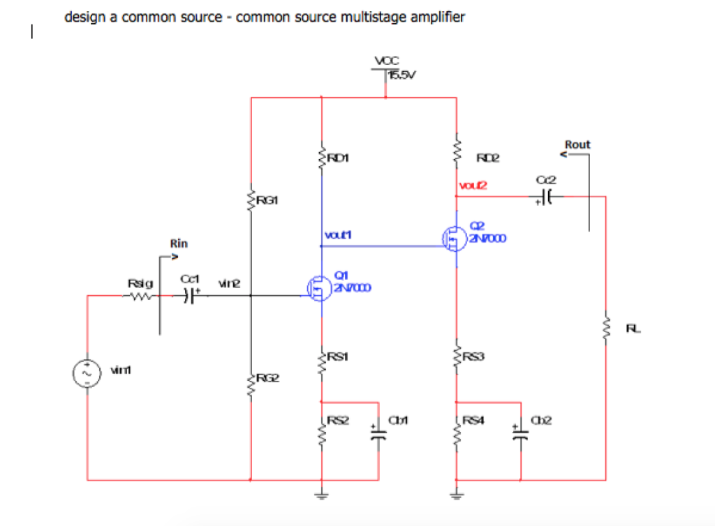 Solved design a common source common source multistage | Chegg.com