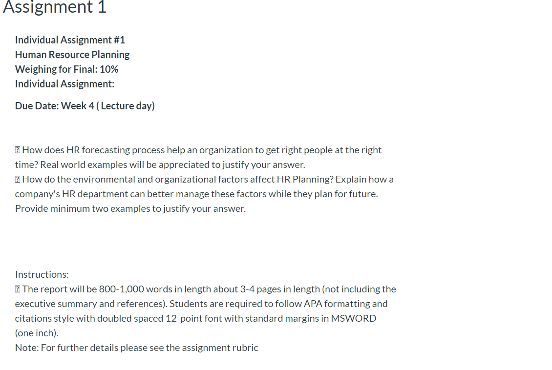 Solved ? How does HR forecasting process help an | Chegg.com