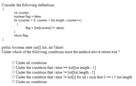 Solved Consider the following definitions. { int counter | Chegg.com