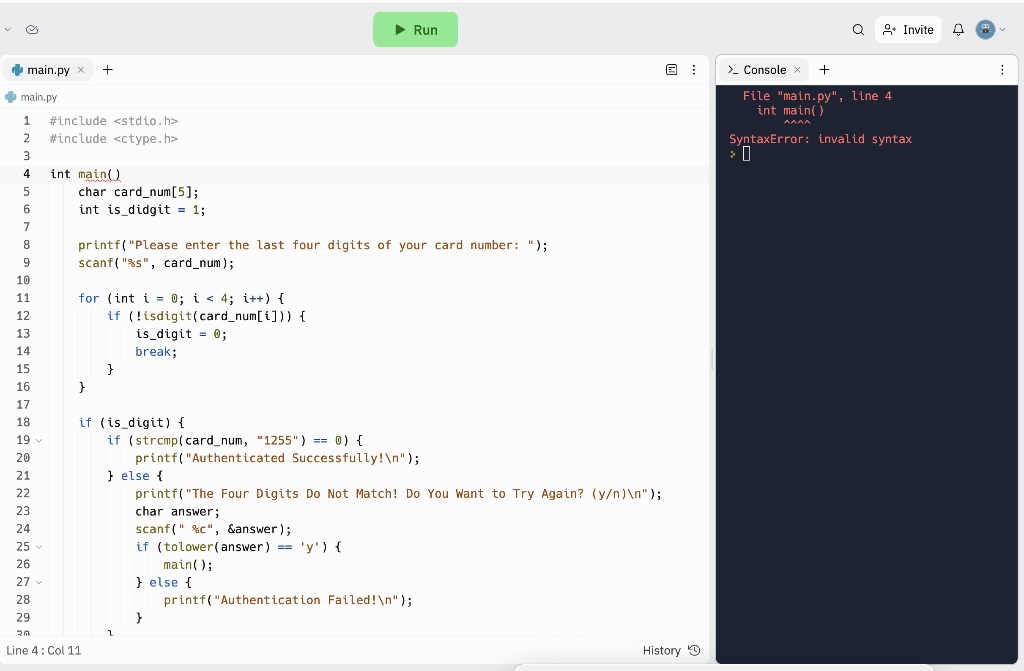 Solved I try tried to run this program severally but it | Chegg.com