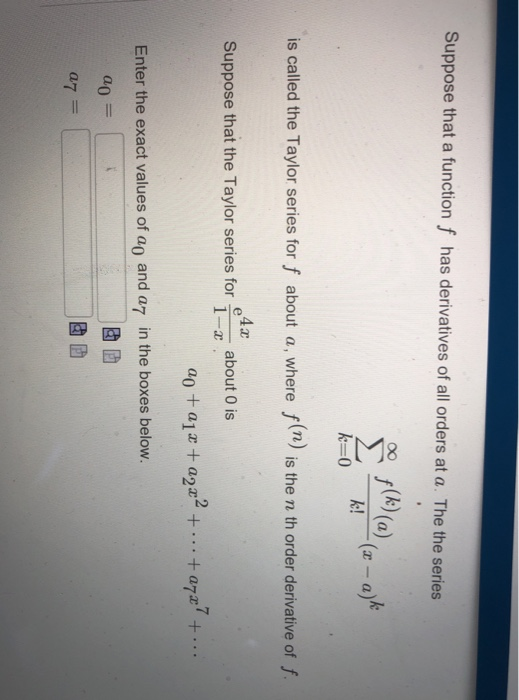 Solved Suppose That A Function F Has Derivatives Of All