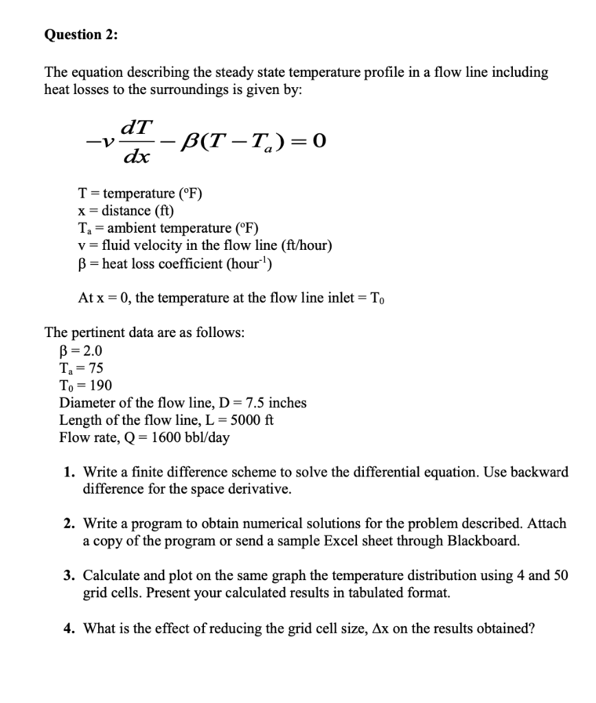 Write a finite difference scheme to solve the | Chegg.com