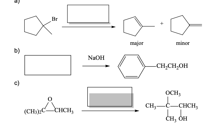 Solved fill in the blank box with an appropriate reactant | Chegg.com
