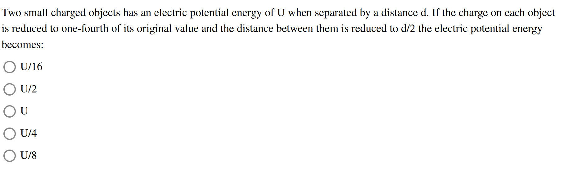 Solved Two small charged objects has an electric potential | Chegg.com