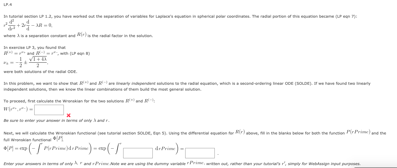 Solved Please assume a solution where R = rv. | Chegg.com