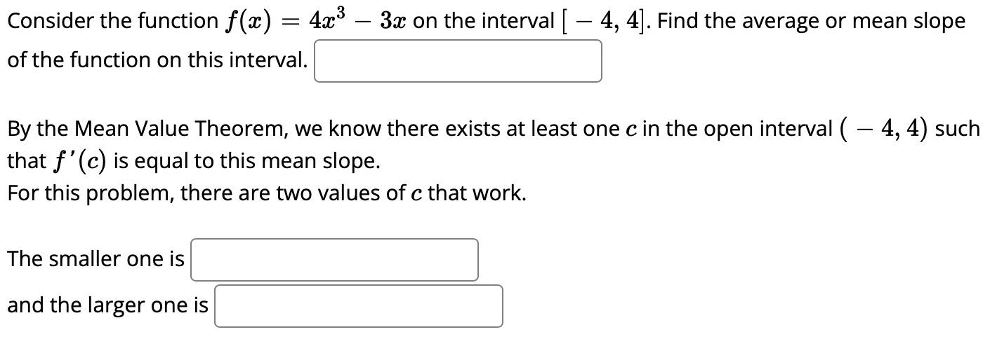 Solved Consider the function f(x) = 4x3 – 3x on the interval | Chegg.com