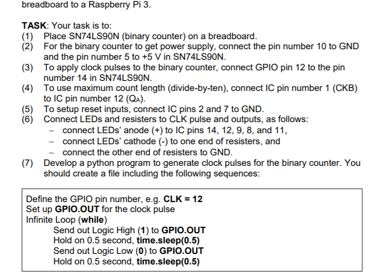 Solved ==== === # import necessary libraries import RPi.GPIO | Chegg.com